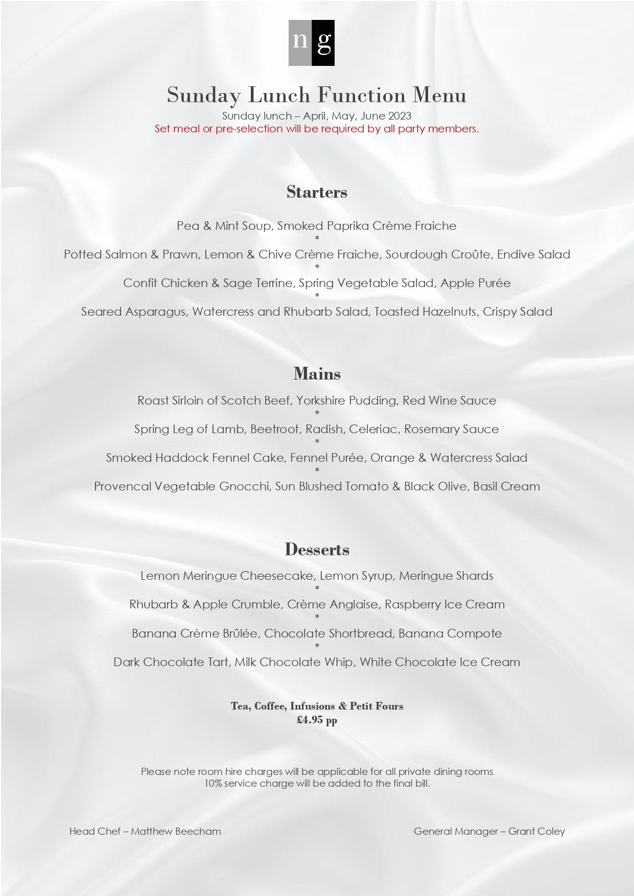 Functions - Nuthurst Grange Country House Hotel & Restaurant